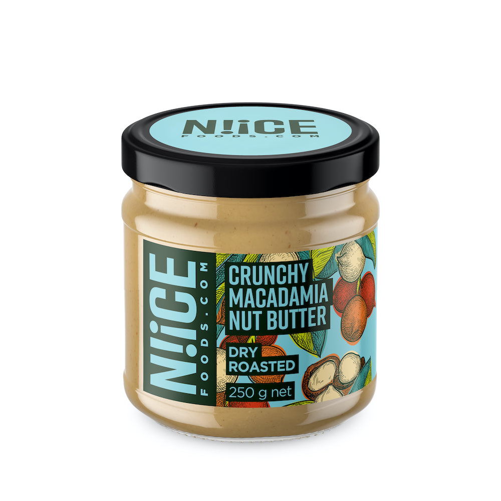 Niice Foods Crunchy Macadamia Butter 250g – Good Oaks Niice Foods Crunchy Macadamia Butter 250g – Good Oaks